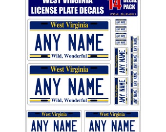 Custom West Virginia License Plate - Etsy