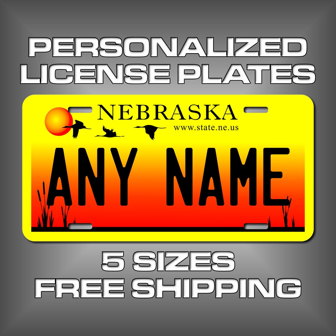 Personalized Nebraska Novelty License Plates - 5 Sizes for Toy Cars ...