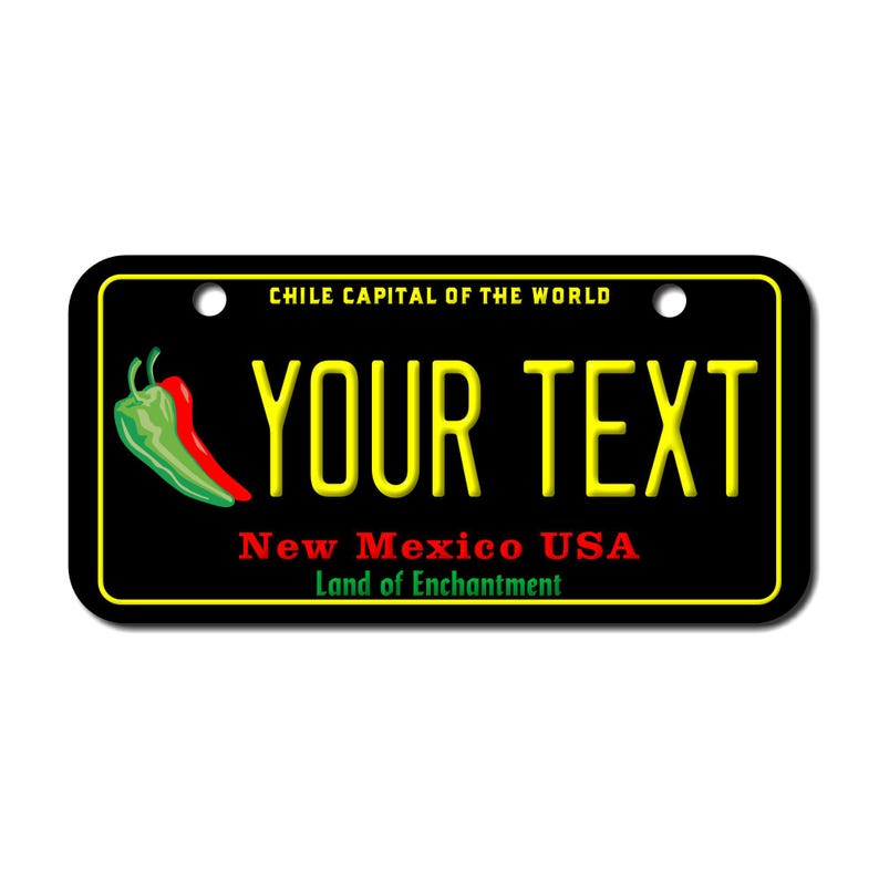 Personalized New Mexico Chile Capitol License Plates - 5 Sizes Version ...