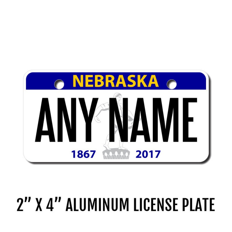 Personalized Nebraska Novelty License Plates 5 Sizes for Toy - Etsy