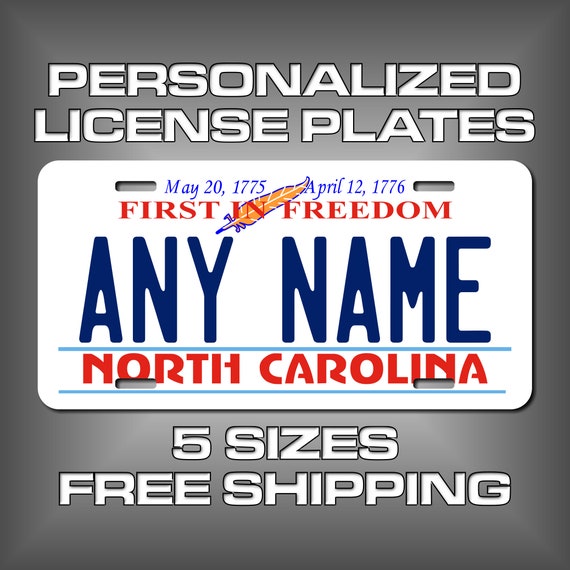 Personalized North Carolina Novelty License Plates 5 Sizes | Etsy