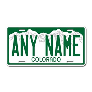 Personalized Colorado Souvenir License Plates - 5 Sizes for Toy Cars ...