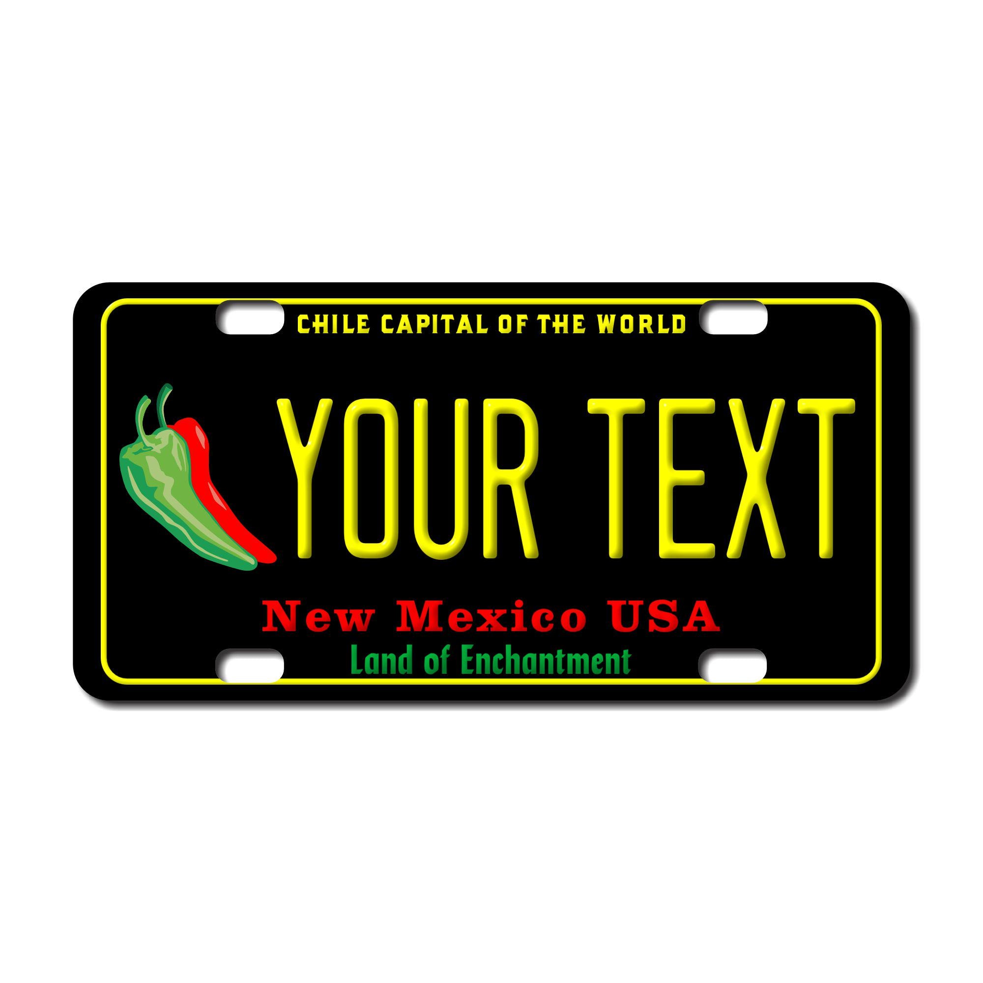 Personalized New Mexico Chile Capitol License Plates - 5 Sizes Version ...