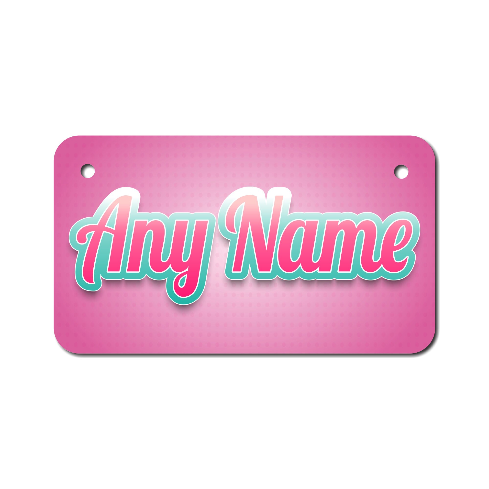 Personalized Pink & Teal Vanity License Plate Choose Your Plate Size ...
