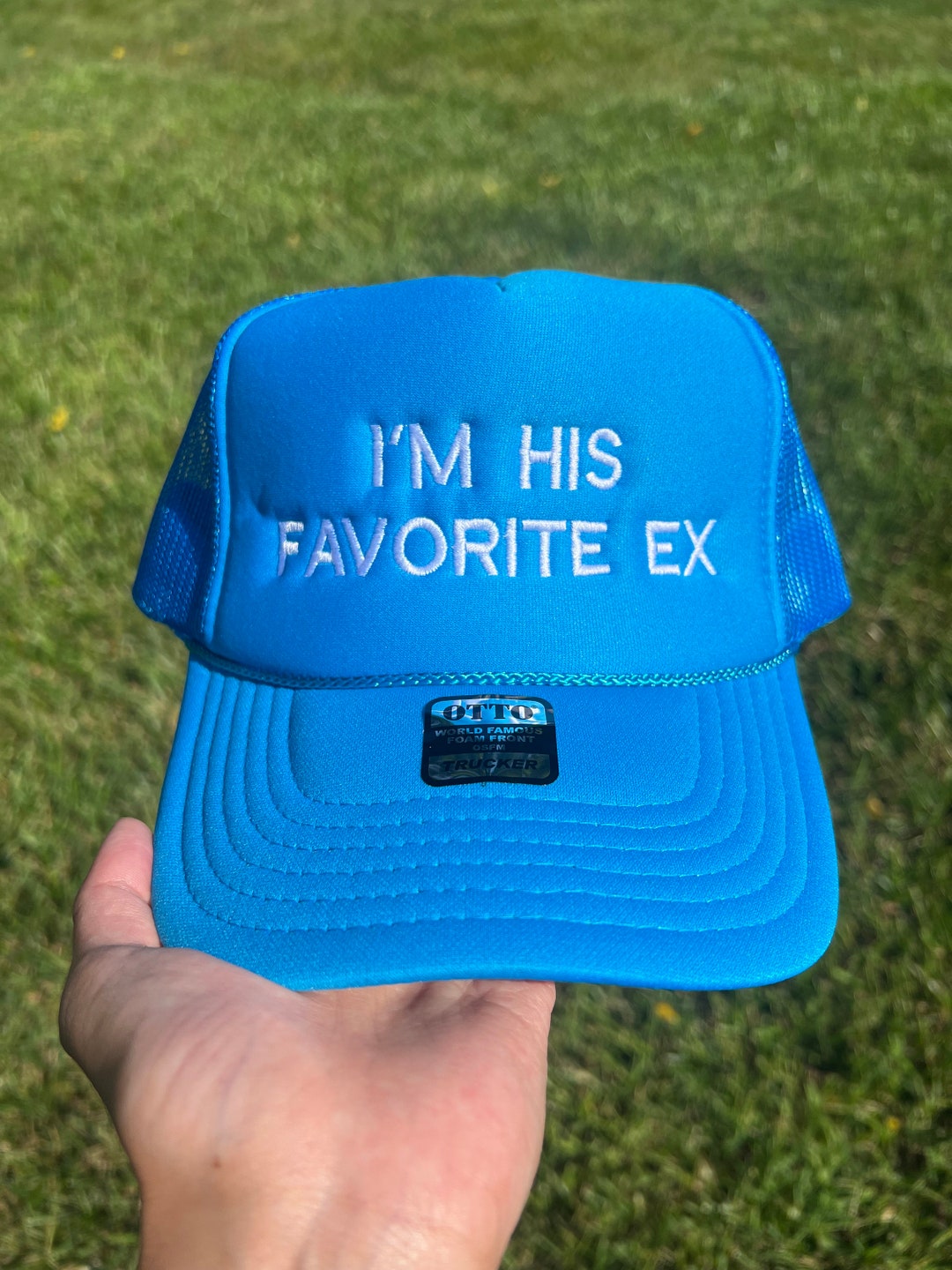 I'M HIS FAVORITE EX Embroidered Trucker Hat - Etsy