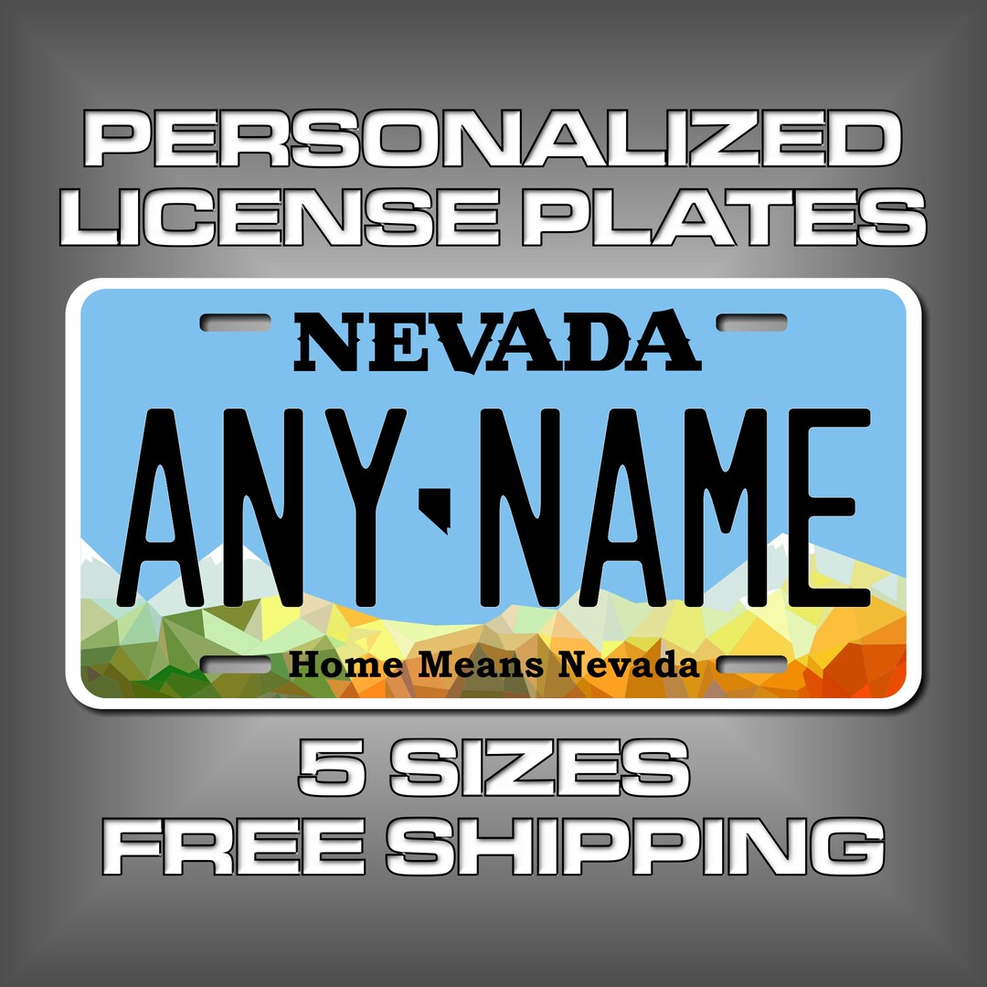 Personalized Nevada Souvenir License Plates - 5 Sizes for Toy Cars ...