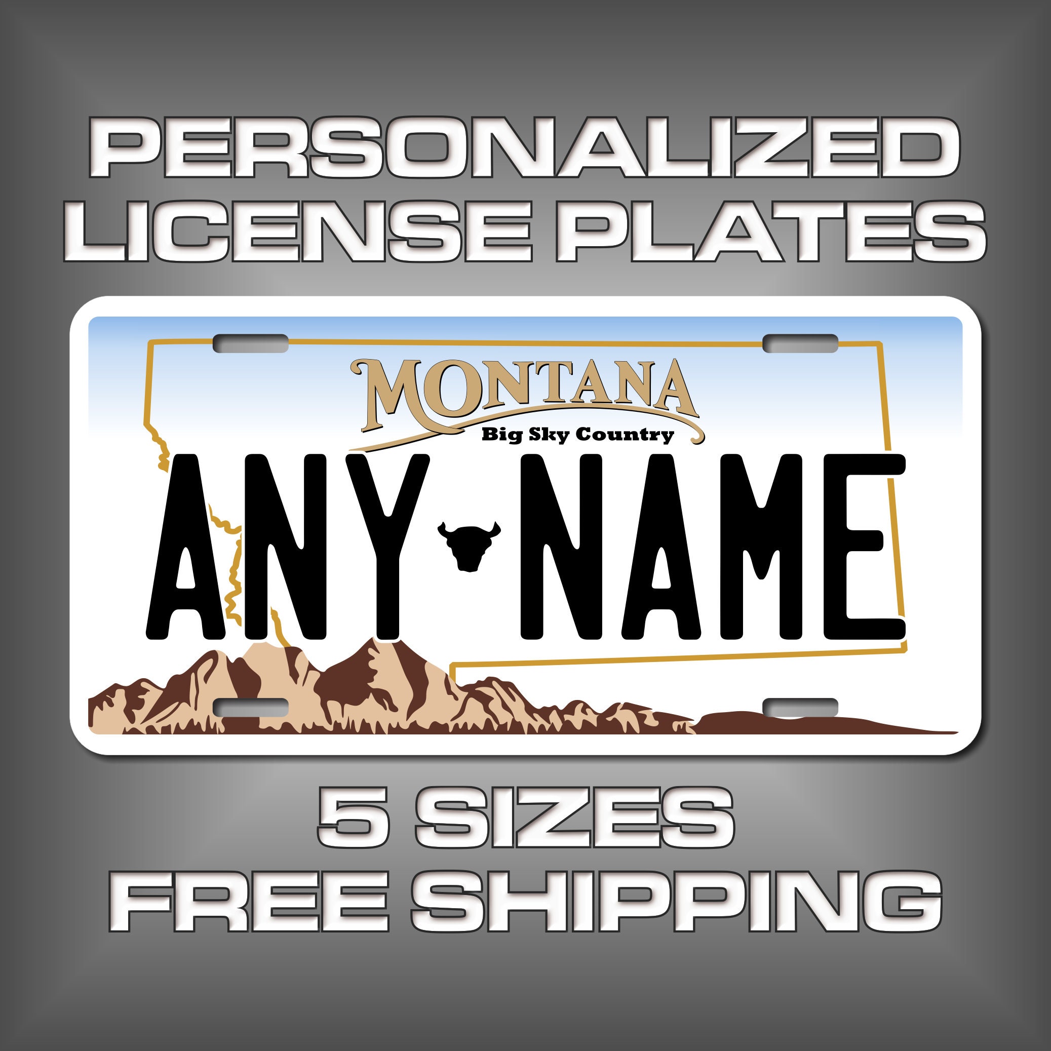 Personalized Montana Novelty License Plates 5 Sizes for toy - Etsy