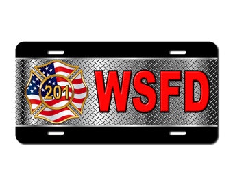 Firefighter Custom License Plate Custom Car Tag - Etsy