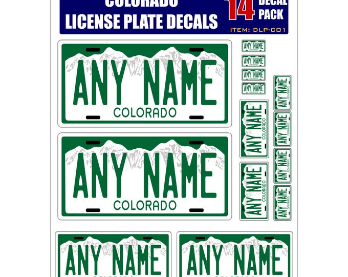 Personalized California License Plate Decals Stickers Version 3 Sheet ...