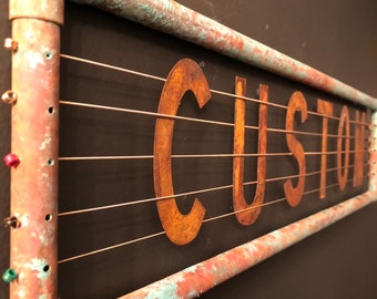 Metal Guitar Sign - Etsy