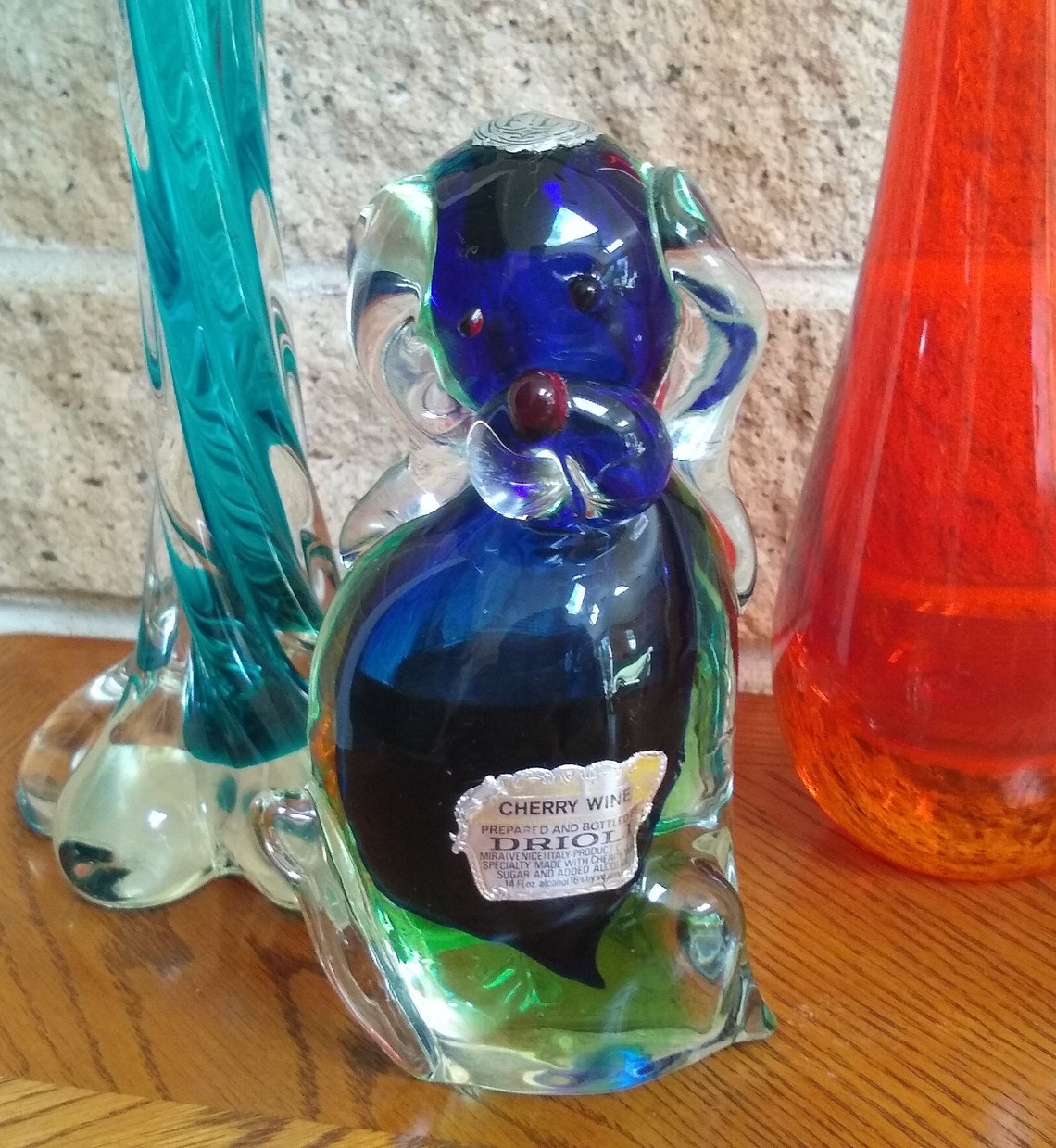 Murano Glass Dog Drioli Liquor Bottle Archimede Seguso | Etsy