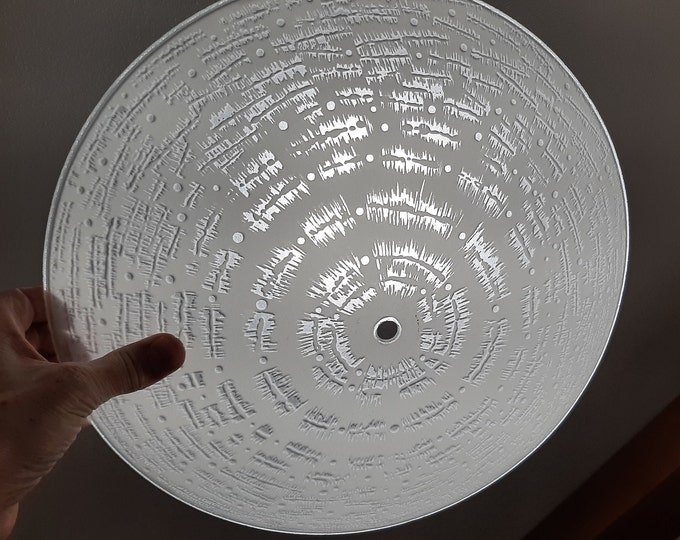 Large Round Replacement Ceiling Light Shade / Diffuser With Center Hole ...