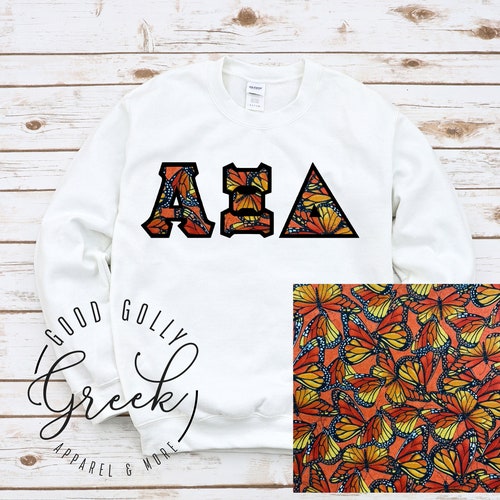 Retro Greek Stitch Letters Sorority Apparel Fraternity - Etsy