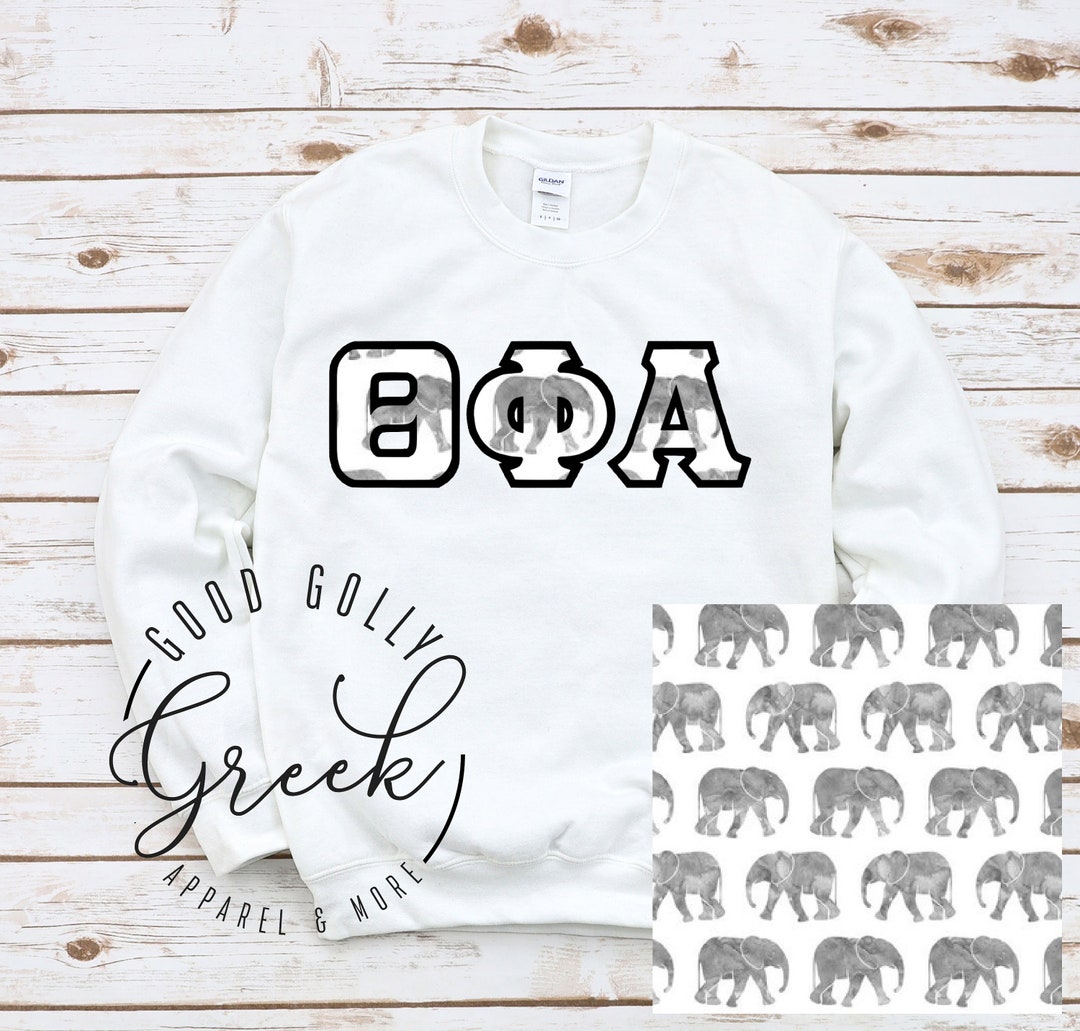 Elephant Greek Stitch Letters - Sorority Apparel - Sorority Sweatshirts ...