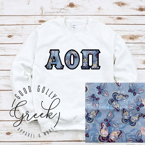 Ink Dream Greek Stitch Letters Sorority Apparel Fraternity - Etsy
