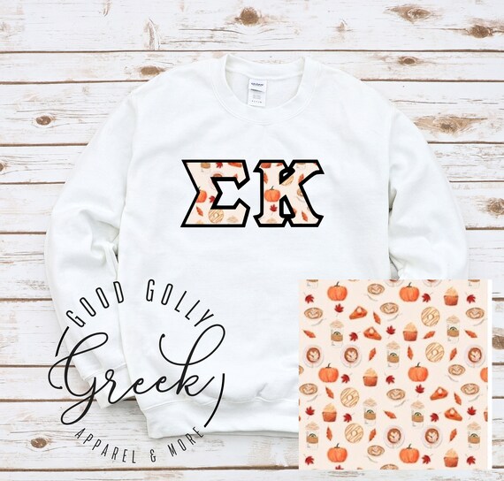 PSL Greek Stitch Letters Sorority Apparel Fraternity - Etsy