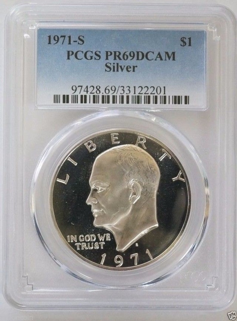 1971-S Silver Dollar Ike Eisenhower PCGS PR69DCAM - Etsy