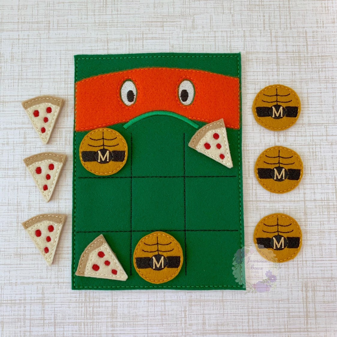 Ninja Turtle Tic Tac Toe Pizza Pieces Initial Pieces - Etsy