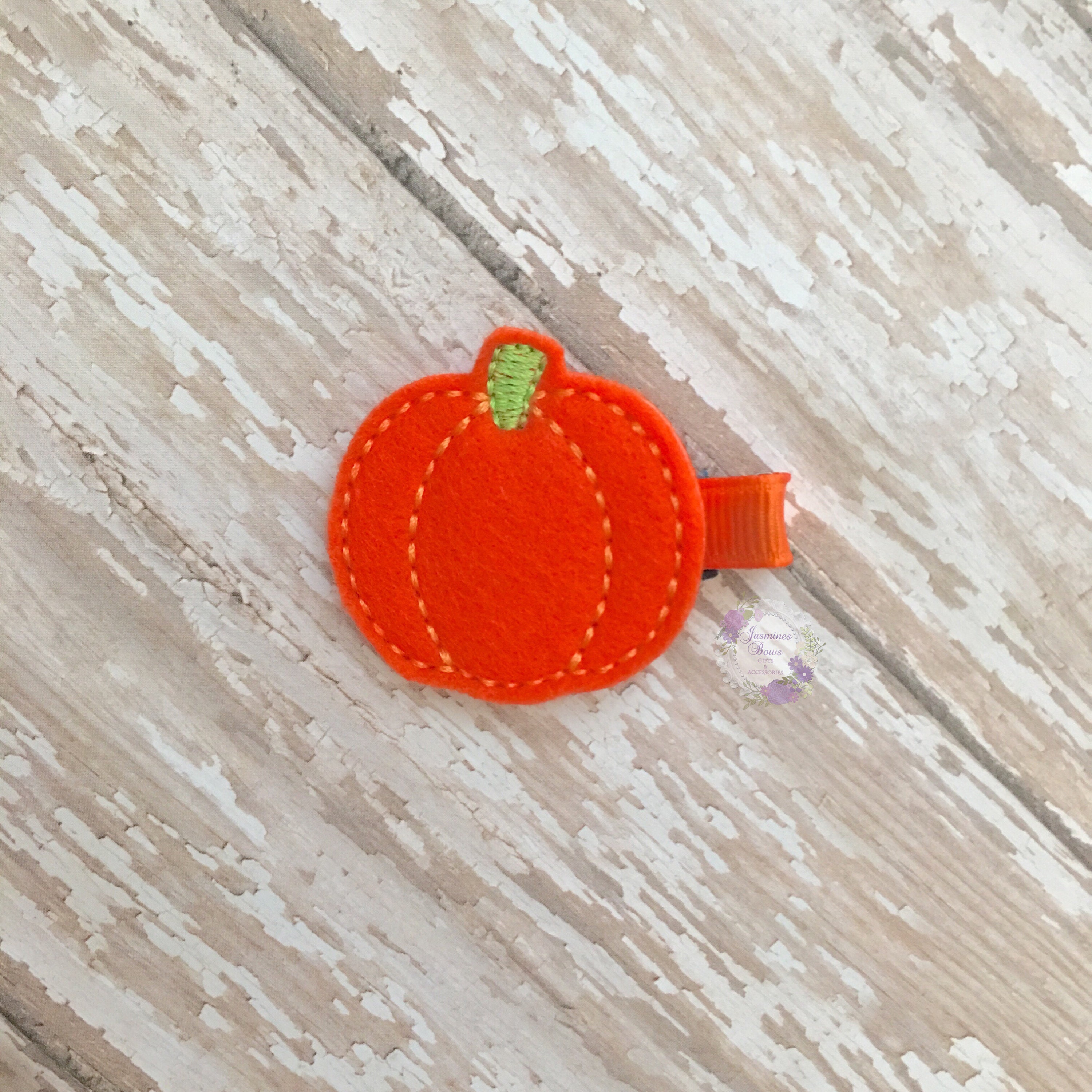Pumpkin Hair Clip Orange Pumpkin Hair Clip Felt Hair Clips - Etsy