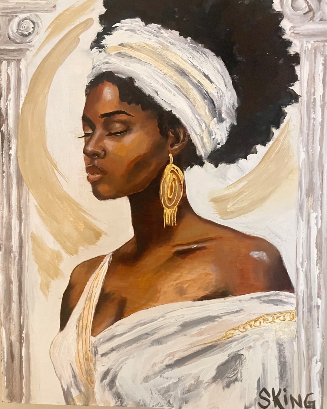 Original Artwork by Summer King, "ancestral" 9"x12" Artwork, Black Art ...