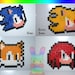 Sonic Pixel Head Magnets, Hair Clips & Keyrings - Etsy