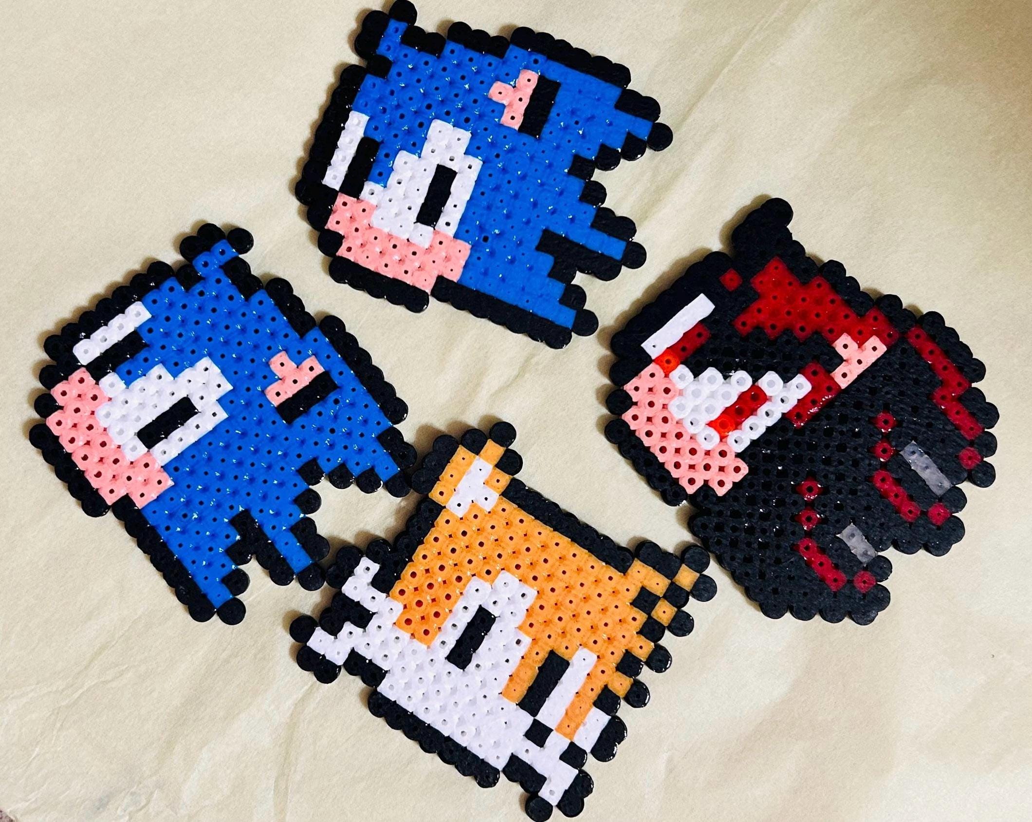 Sonic Pixel Head Magnets, Hair Clips & Keyrings - Etsy