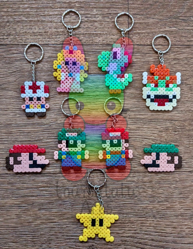 Super Mario Keyrings - Etsy