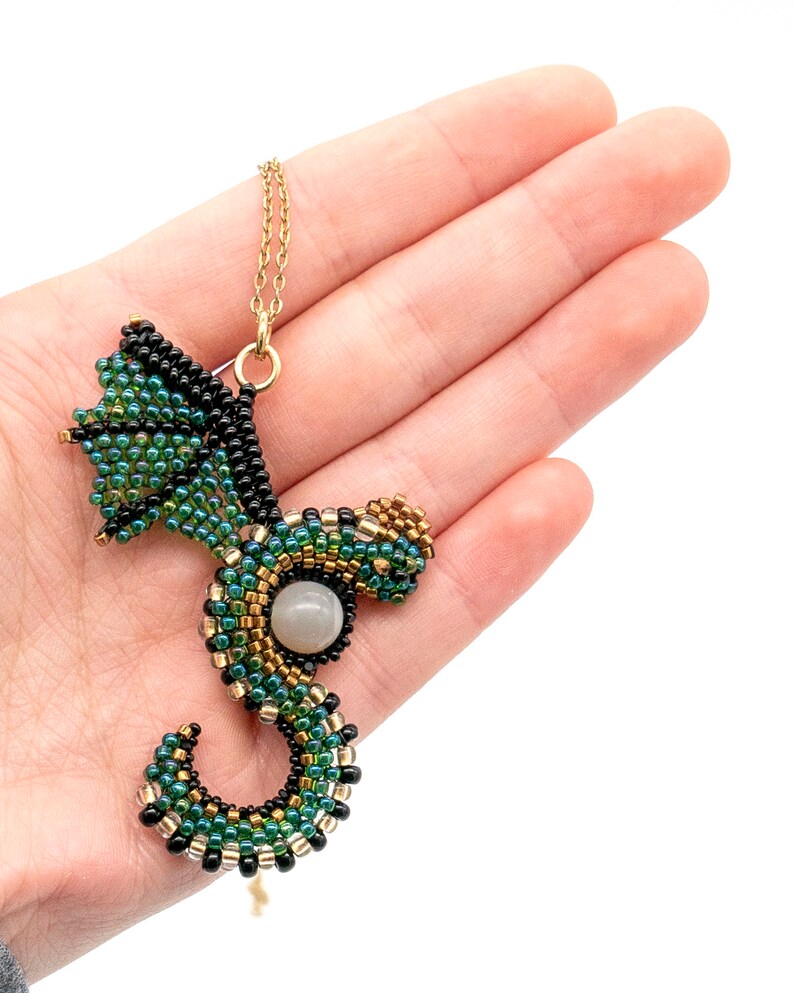 Custom 3-D Beaded Dragon Pendant - Etsy