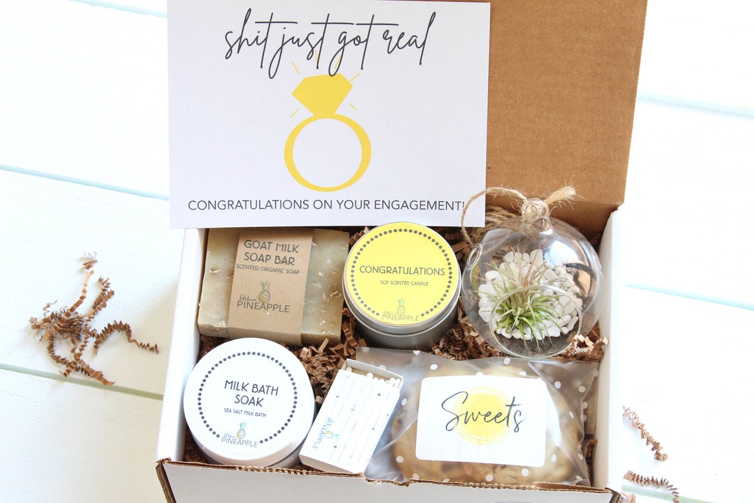 Engagement Gift Box - Engagement Party Gift - Engaged Couple Gift - Air ...