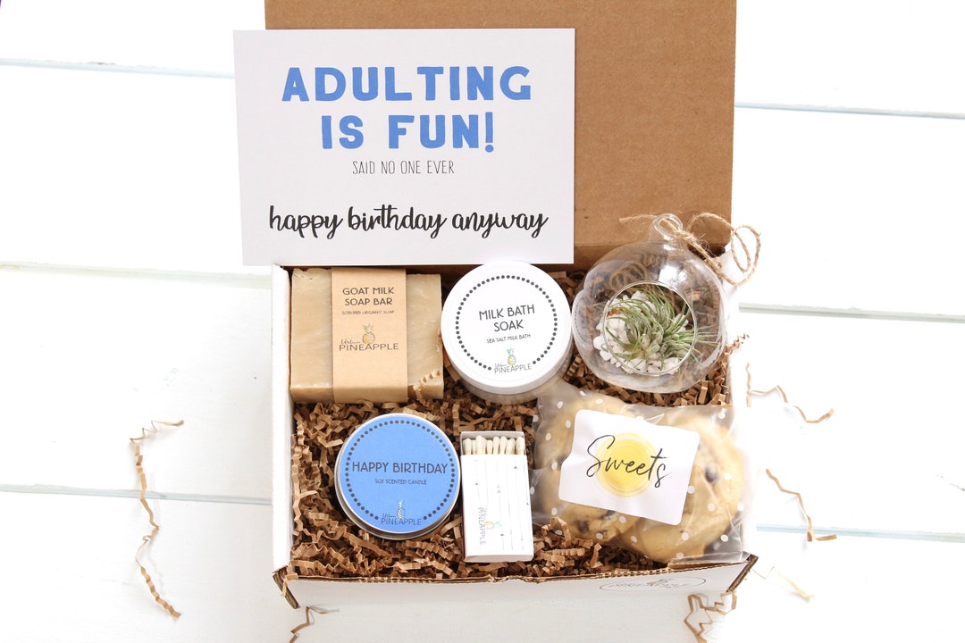 Adulting Birthday Gift Box - Friend Gift Box - Coworker Birthday Gift ...