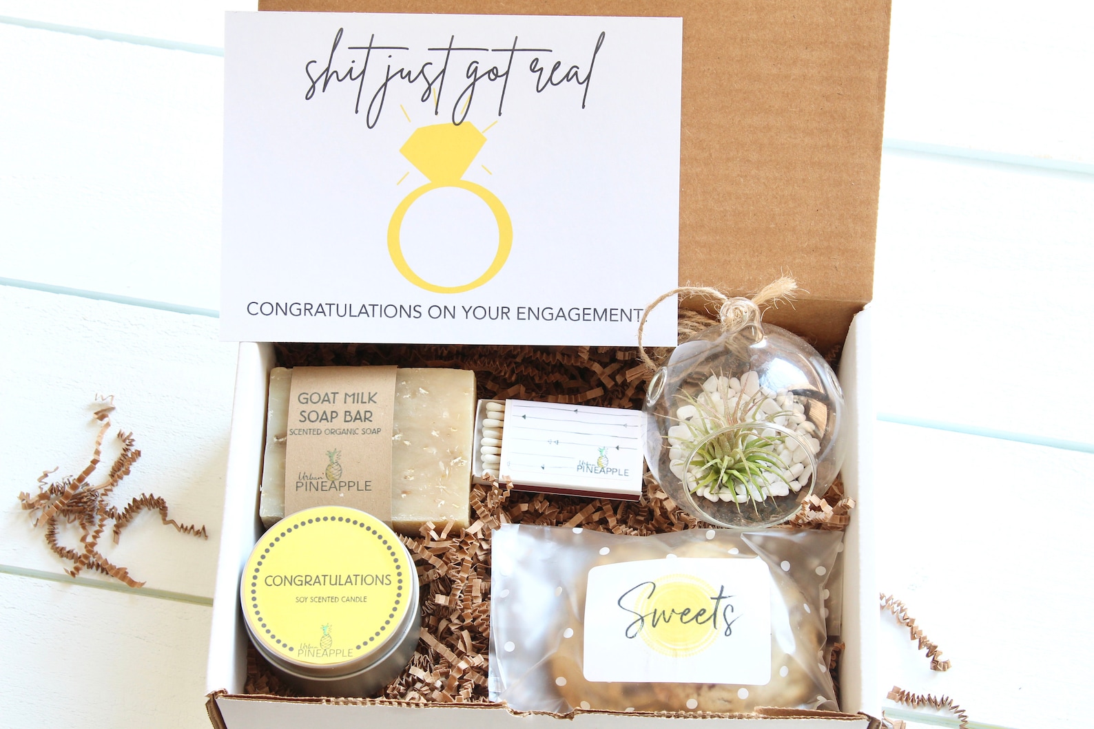 Engagement Gift Box Engagement Party Gift Engaged Couple | Etsy