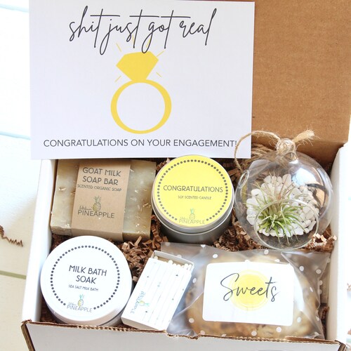 Engagement Gift Box Engagement Party Gift Engaged Couple - Etsy