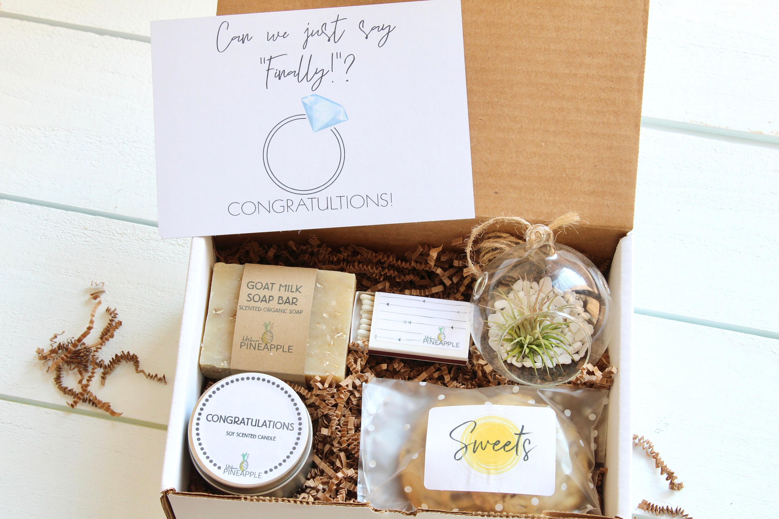 Engagement Gift Box - Engagement Party Gift - Engaged Couple Gift - Air ...