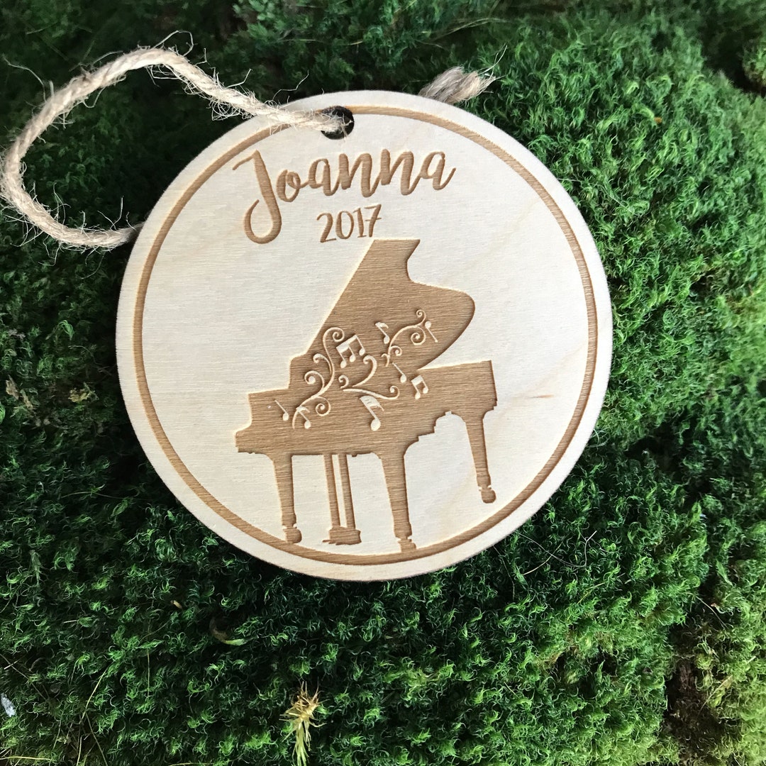Grand Piano Personalized Engraved Wood Ornament,holiday , Christmas ...