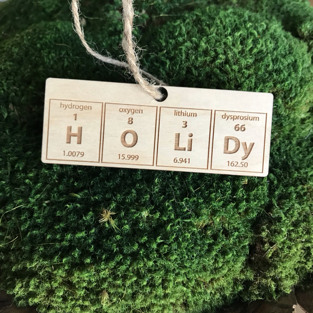 Elements Table Wood Holiday Christmas Ornament holiday - Etsy