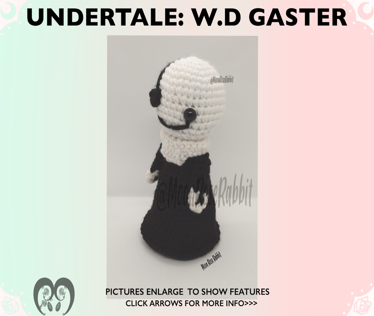 Undertale W.D. Gaster Amigurumi Undertale Plush Undertale - Etsy