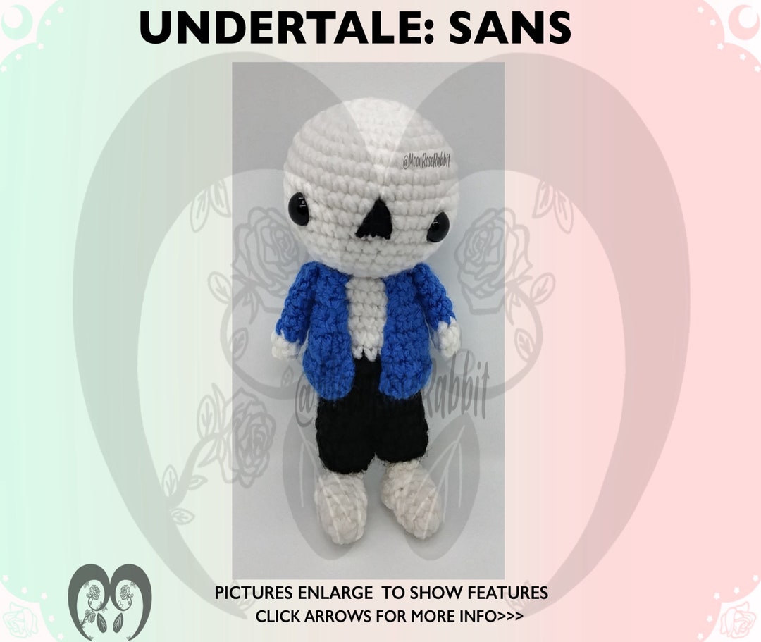 Undertale Sans Amigurumi, Sans Amigurumi, Undertale Plush, Made to ...