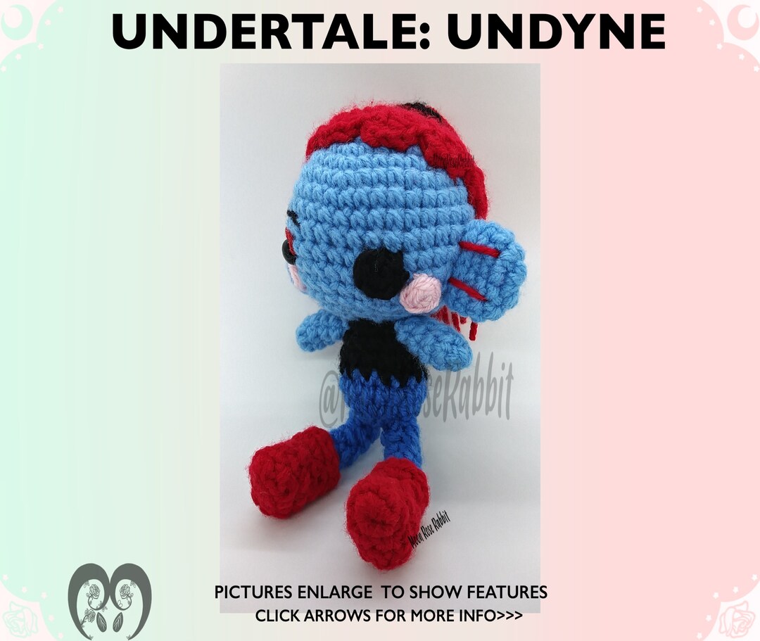 Undertale Undyne Amigurumi, Undyne, Undertale Plush, Undertale ...