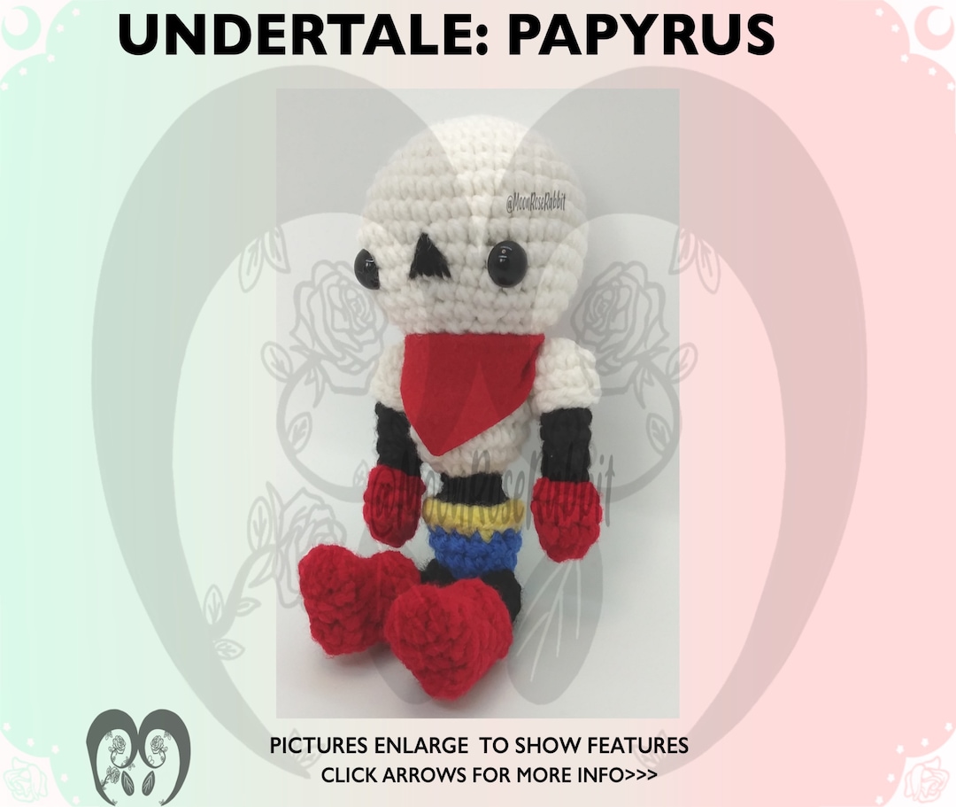 Undertale Papyrus Amigurumi Plush Made to Order - Etsy