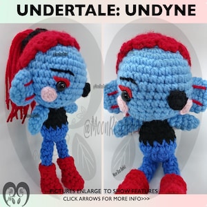 Undertale Undyne Amigurumi, Undyne, Undertale Plush, Undertale ...
