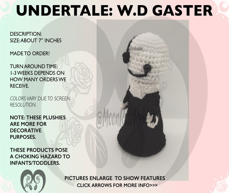 Undertale W.D. Gaster Amigurumi Undertale Plush Undertale - Etsy