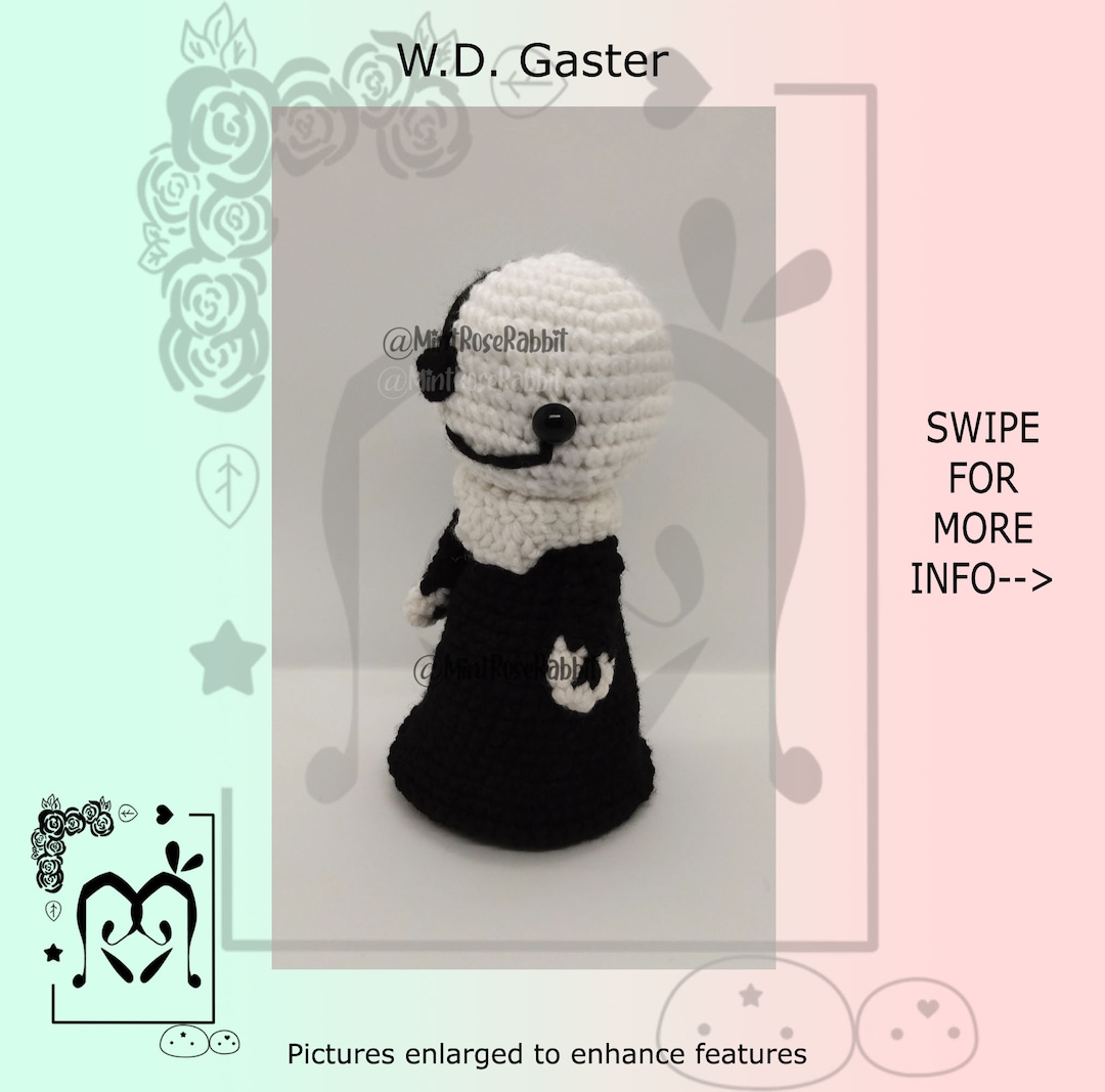 Undertale W.D. Gaster Amigurumi Undertale Plush Undertale - Etsy