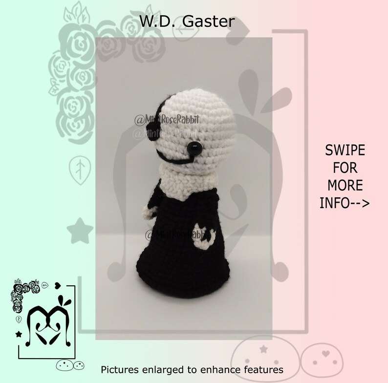 Undertale W.D. Gaster Amigurumi Undertale Plush Undertale | Etsy
