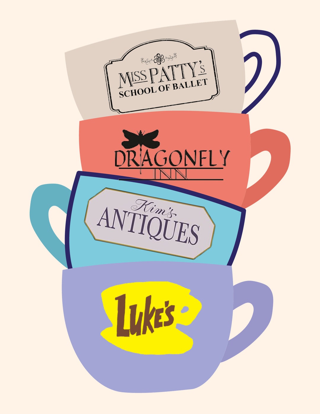 Gilmore Girls Mugs Digital Art - Etsy