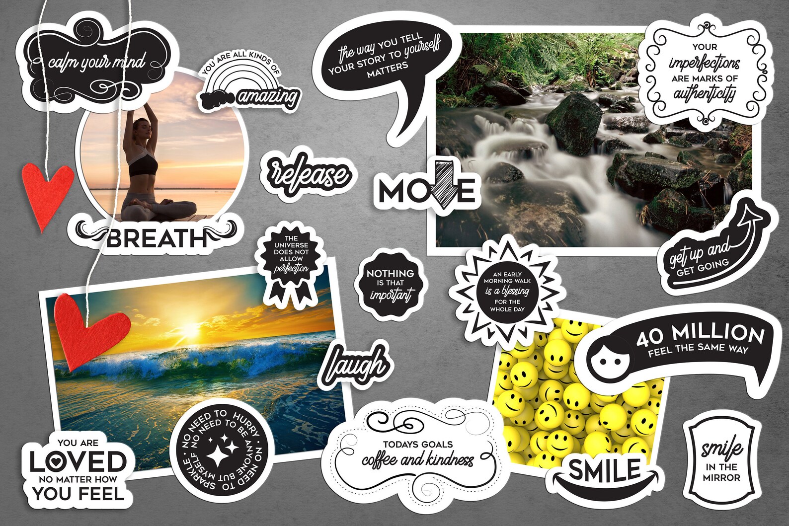 Anxiety Vision Board Printables, SVG Cut Files for Cricut & Glowforge ...