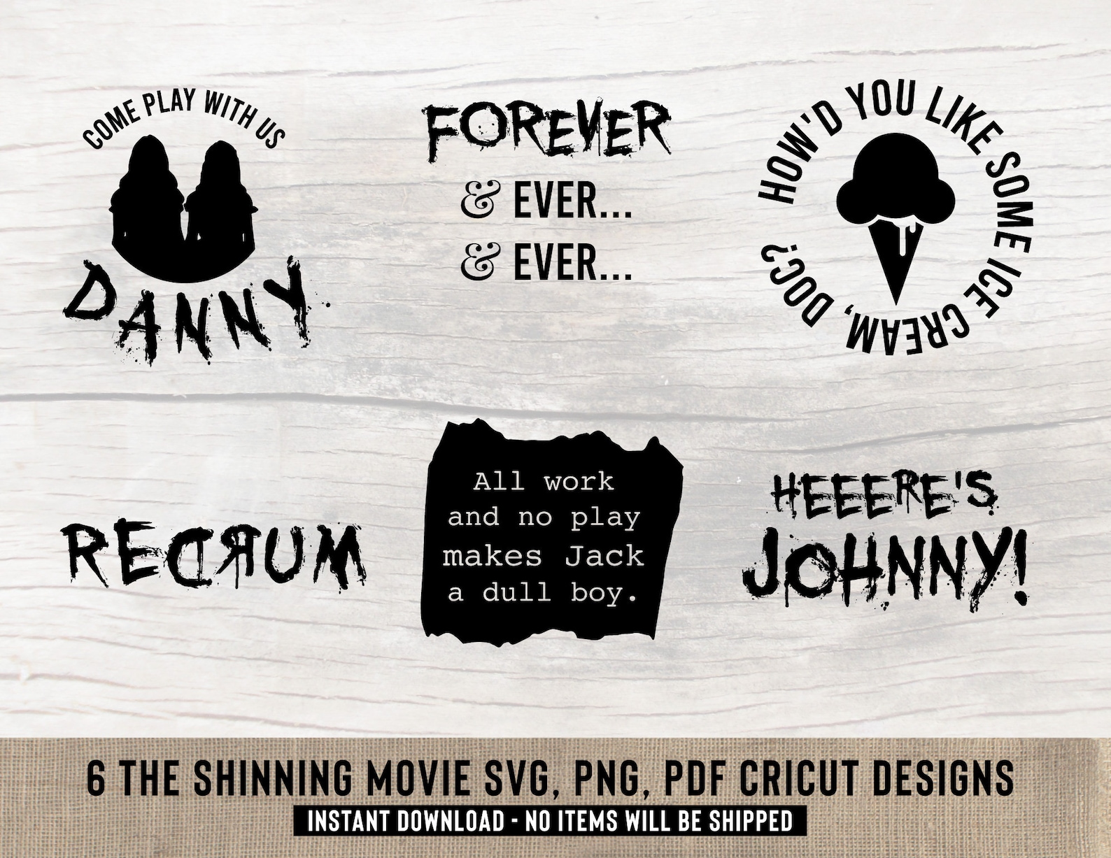 The Shinning Movie SVG Cut Files for Cricut & Glowforge, DIY Crafts ...