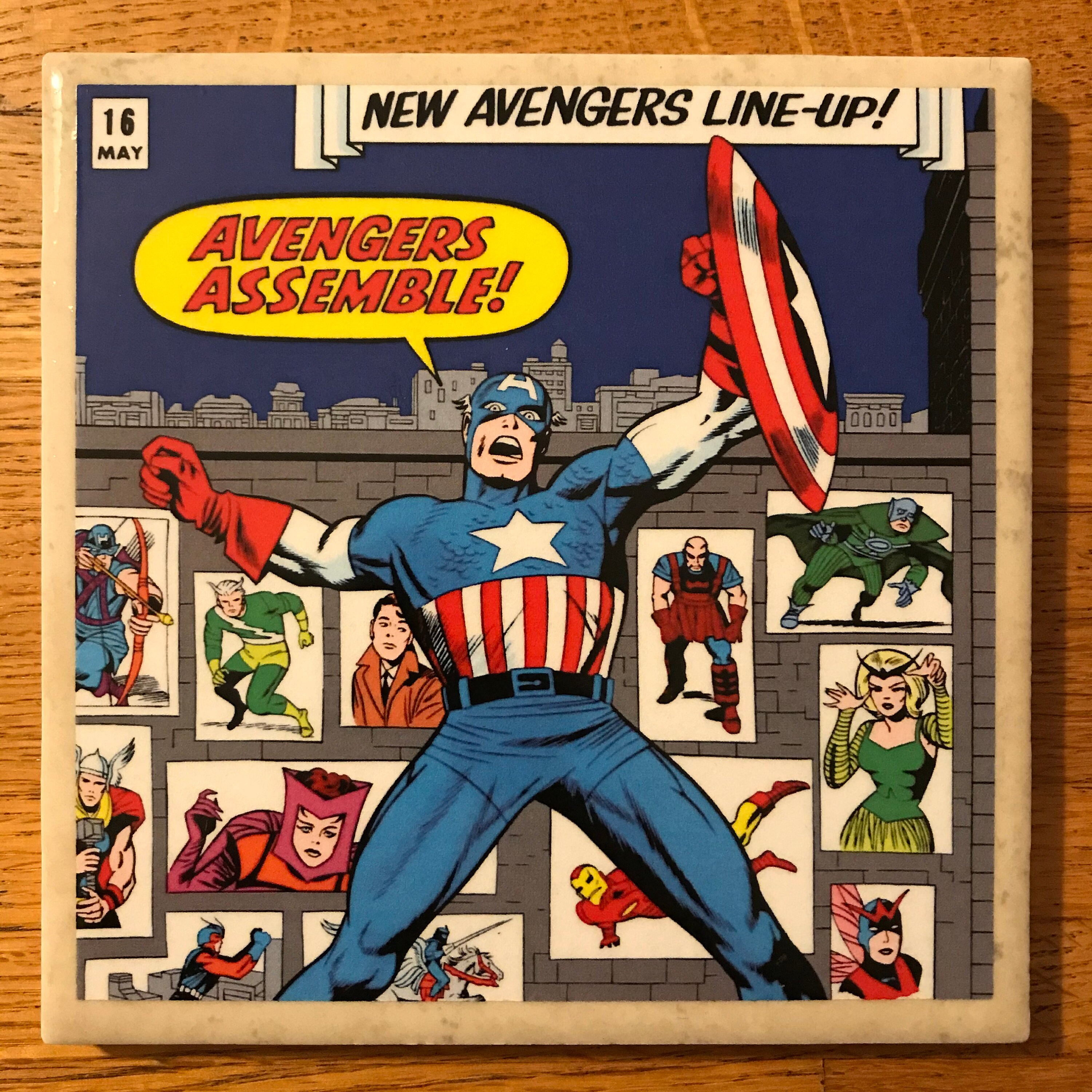Tile Wall Art Captain America Avengers Assemble - Etsy