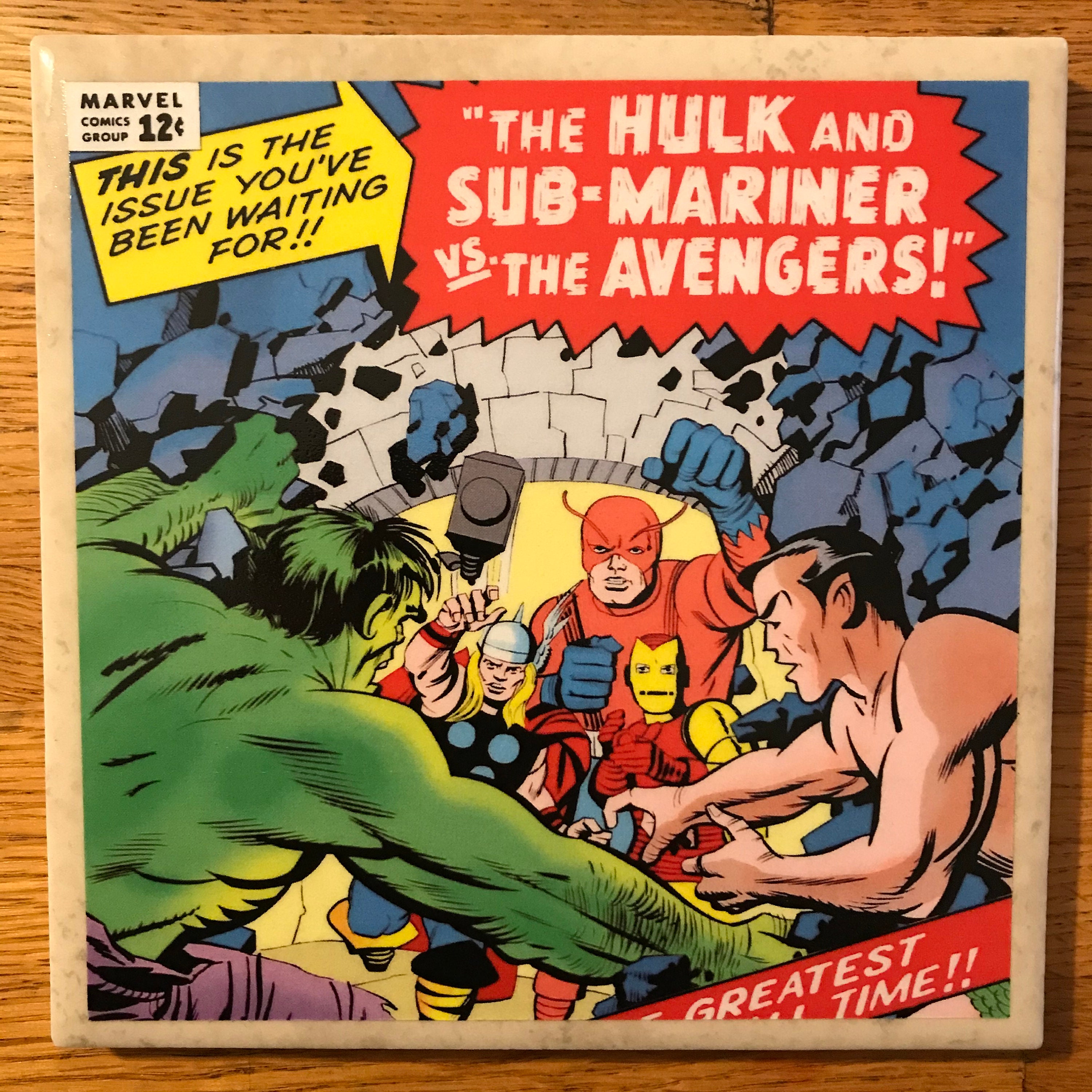Tile Wall Art Hulk & the Sub-mariner Vs the Avengers - Etsy
