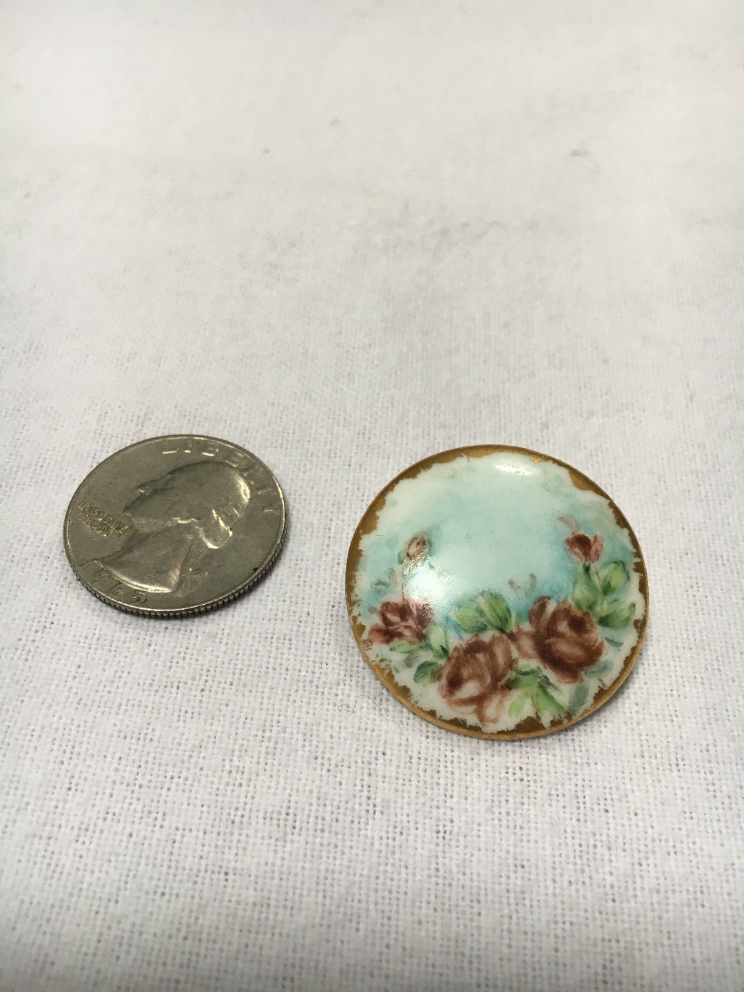 Handpainted Floral Pin - Etsy