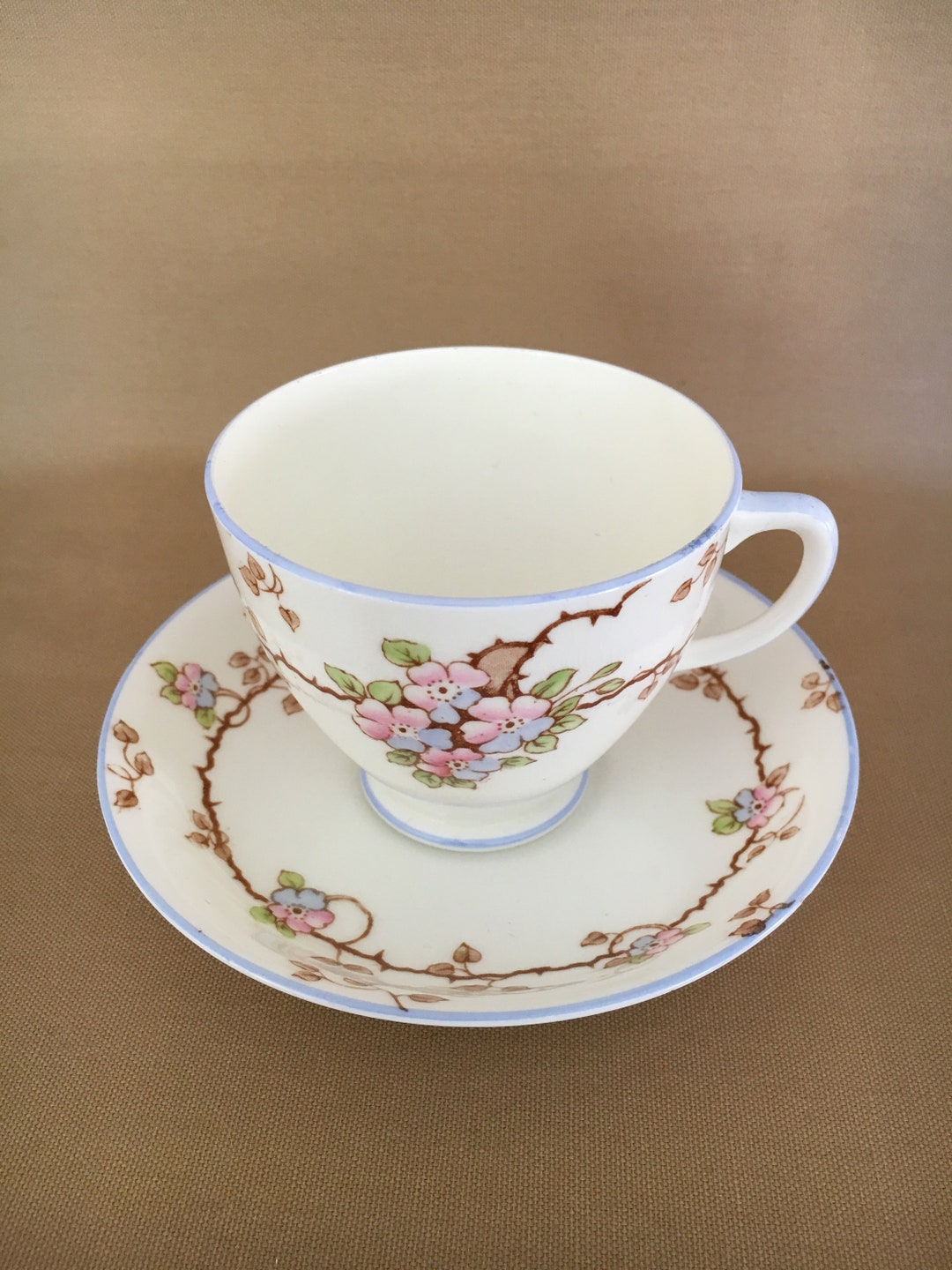 Vintage Sampson Smith LTD Teacup and Saucer, Old Royal China - Etsy